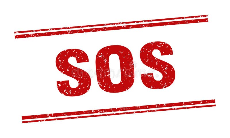 Sos Stamp. Sos Square Grunge Sign Stock Vector - Illustration of stamp ...