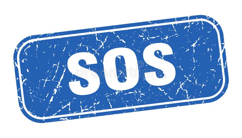 Sos Stamp. Sos Square Grungy Isolated Sign Stock Vector - Illustration ...