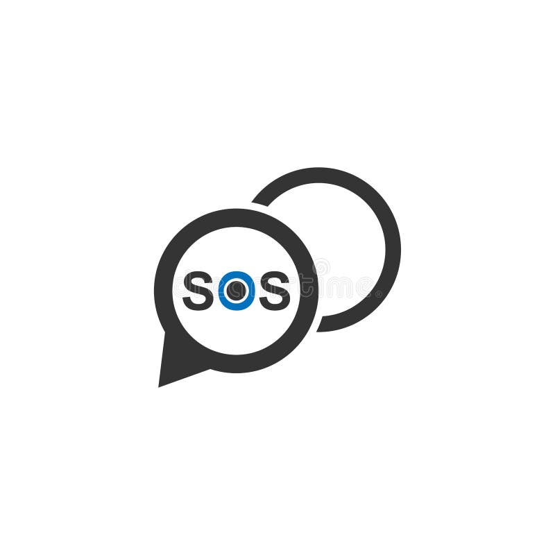 SOS Symbol Icon Design Concept Vector Template Stock Vector ...