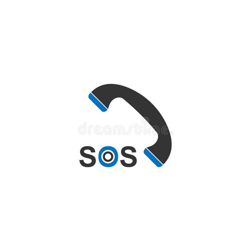 SOS Symbol Icon Design Concept Vector Template Stock Vector ...