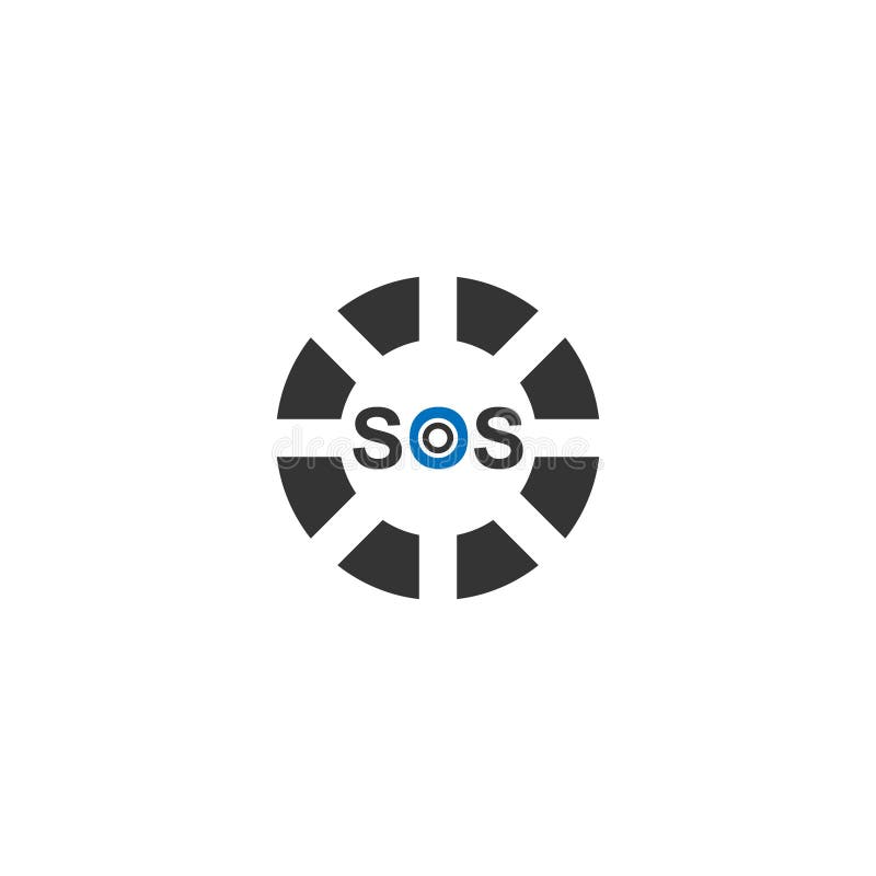 SOS Symbol Icon Design Concept Vector Template Stock Vector ...