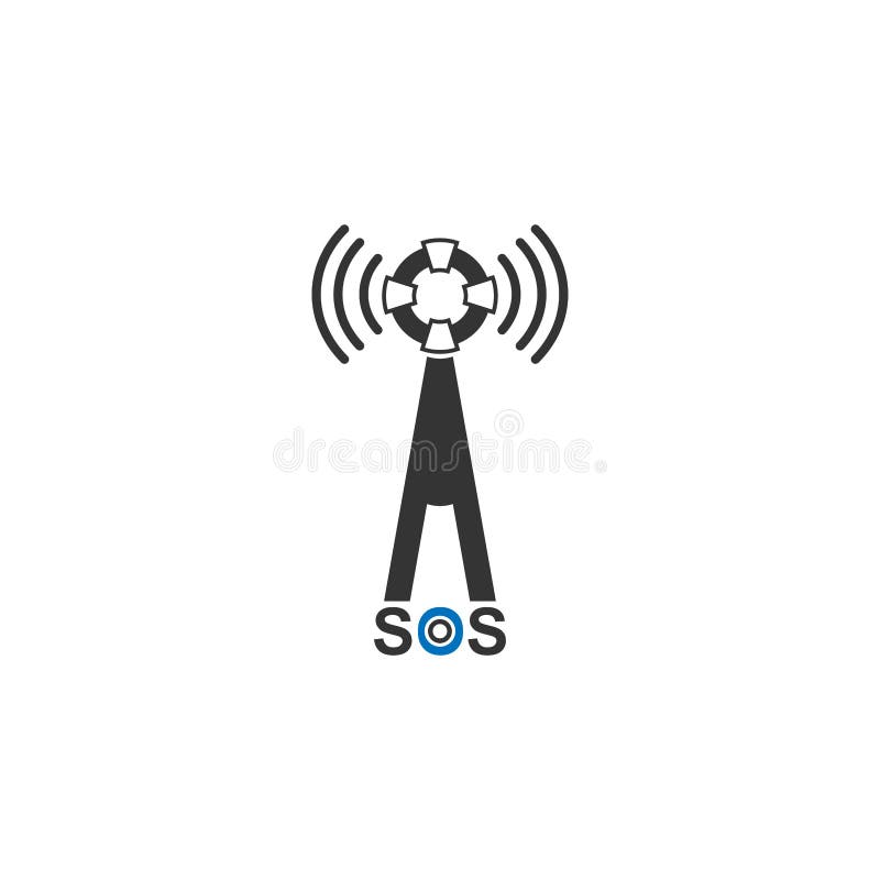 SOS Symbol Icon Design Concept Vector Template Stock Vector ...