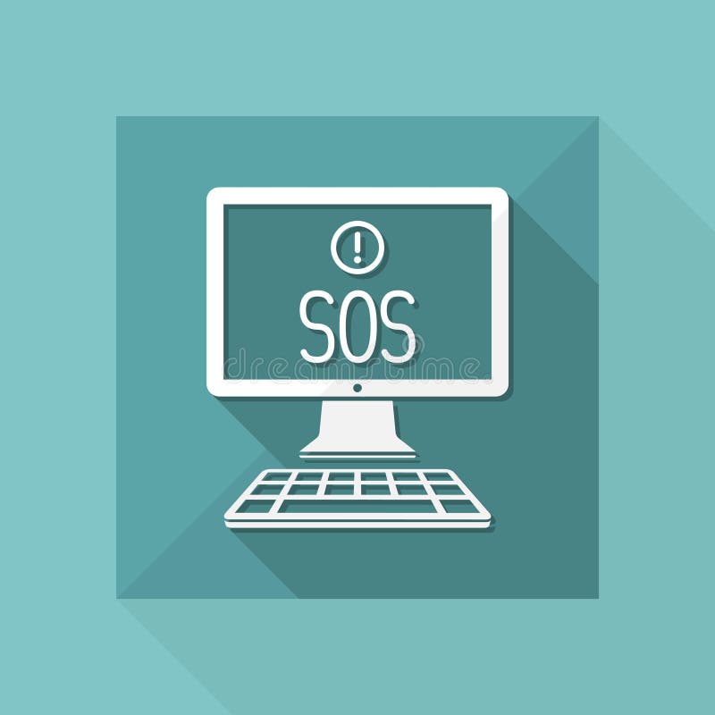 Sos - Vector Icon for Computer Website or Application Stock Vector ...