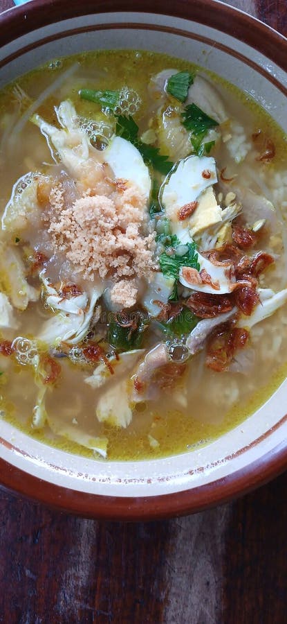 Soto, Indonesian Chicken Noodle Soup Stock Image - Image of soto, soup ...