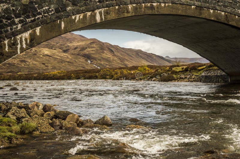Sotto Il Ponte, Altopiani - Glen Sligachan Immagine Stock - Immagine di ...