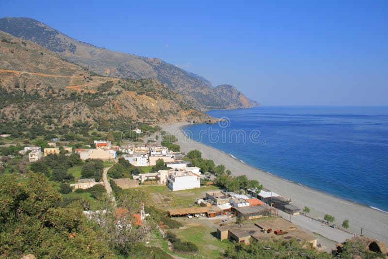 Sougia, southern Crete stock photo. Image of southern - 9254766