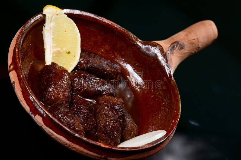 Soujouk in clay pan stock photo. Image of traditional - 19965022