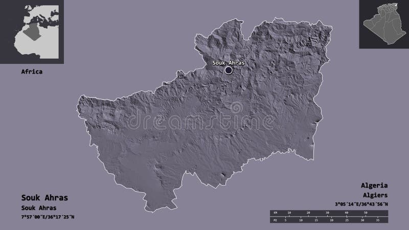 Souk Ahras, Province of Algeria,. Previews. Administrative Stock ...