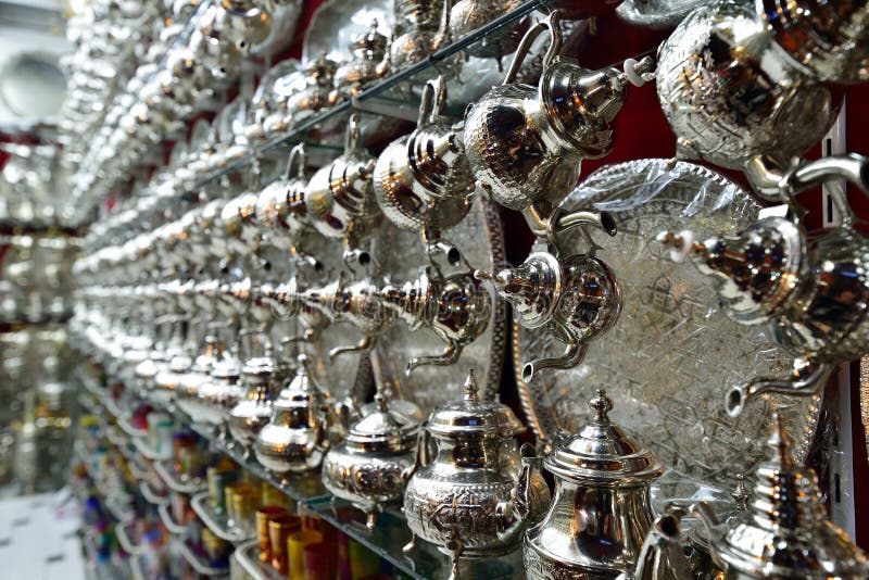 Souk Bazaar in the Moroccan Old Town - Medina Stock Image - Image of ...