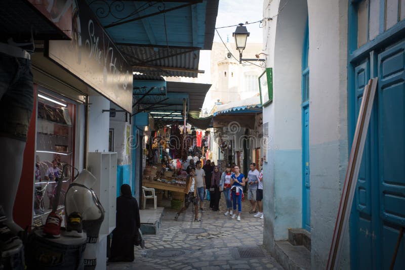 Souk of the city of Sousse editorial stock image. Image of sousse ...
