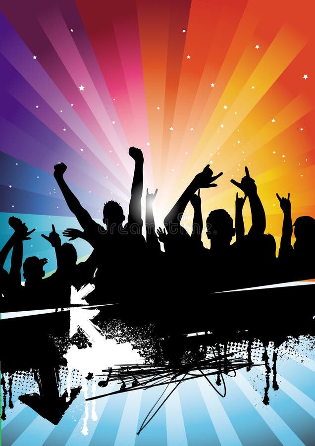 Party Crowd Design stock illustration. Illustration of boys - 2295084