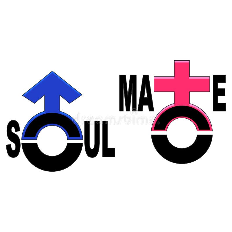 Soulmate Symbol stock vector. Illustration of isolated - 73761720