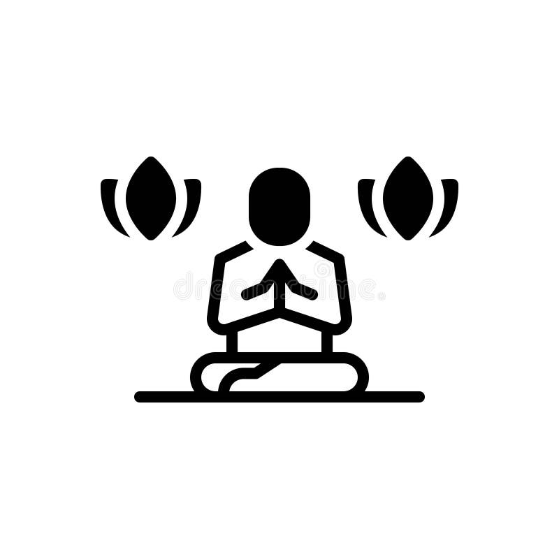 Black Solid Icon for Souls, Sprit and Life Stock Vector - Illustration ...