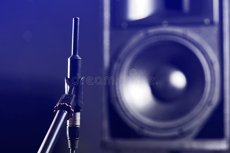 Sound Acoustic Testing in Studio. the Noise Meter Measures the Volume ...