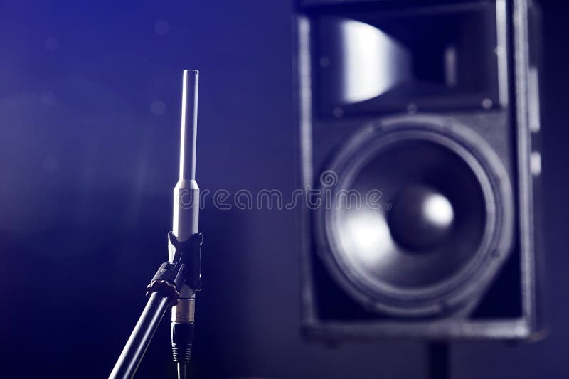 Sound Acoustic Testing in Studio. the Noise Meter Measures the Volume ...