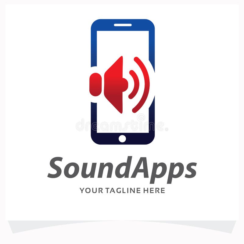 Sound Application Logo Design Template Stock Vector - Illustration of ...