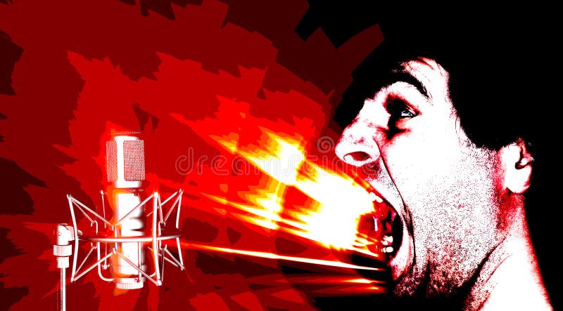Sound attack - posterize stock illustration. Illustration of music ...