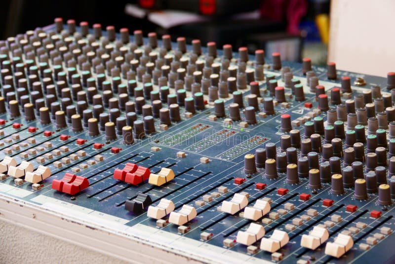Sound and Audio Mixer Control Panel with Buttons and Sliders Stock ...
