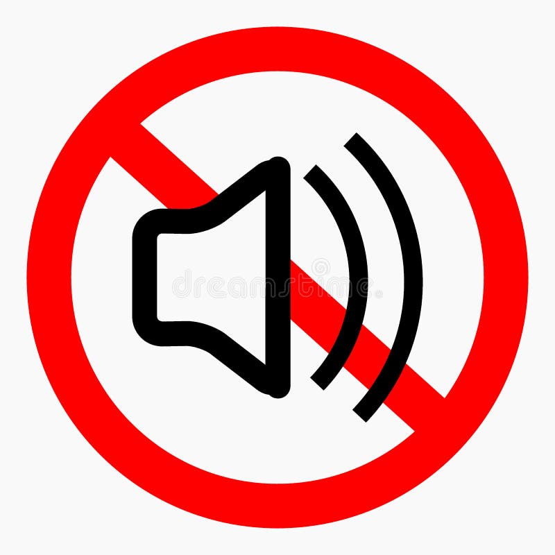 Sound ban stock illustration. Illustration of mute, restriction - 259454081