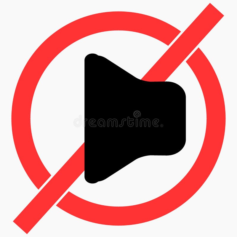 Sound ban stock illustration. Illustration of flat, graphic - 259454320