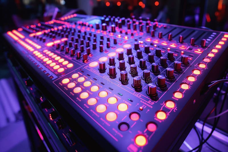 Sound Board Light Display stock illustration. Illustration of operating ...