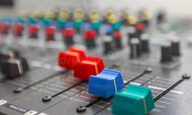 Sound board stock image. Image of audio, level, adjuster - 39696291