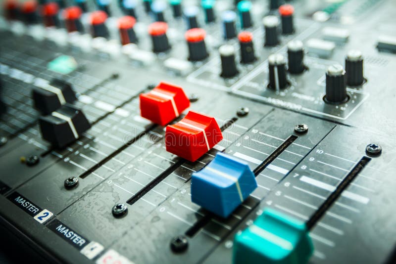 Sound control board stock image. Image of detail, entertainment - 26636251