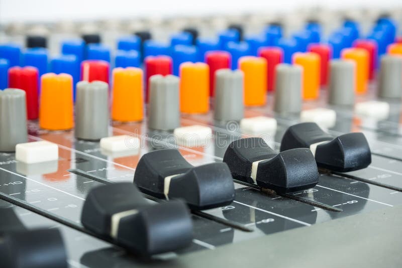 Sound Board in Studio - Stock Image Stock Photo - Image of mixer, fade ...