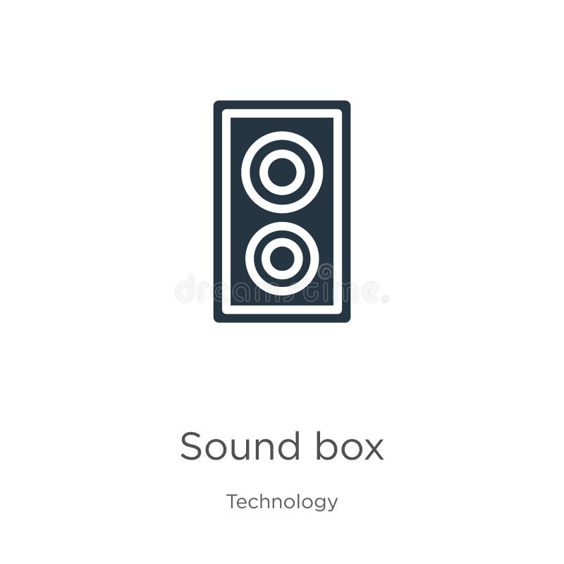Sound Box Icon Vector. Trendy Flat Sound Box Icon from Technology ...