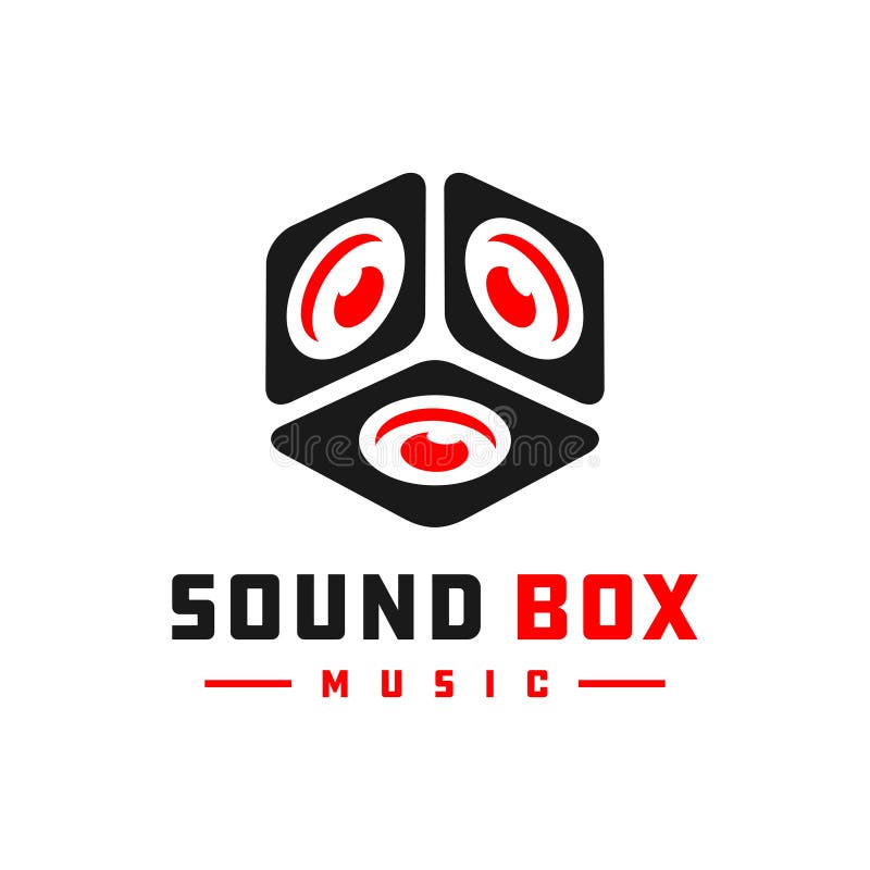 Sound box music logo stock vector. Illustration of audio - 189946256