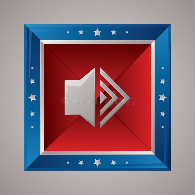 Sound Button. Vector Illustration Decorative Design Stock Vector ...