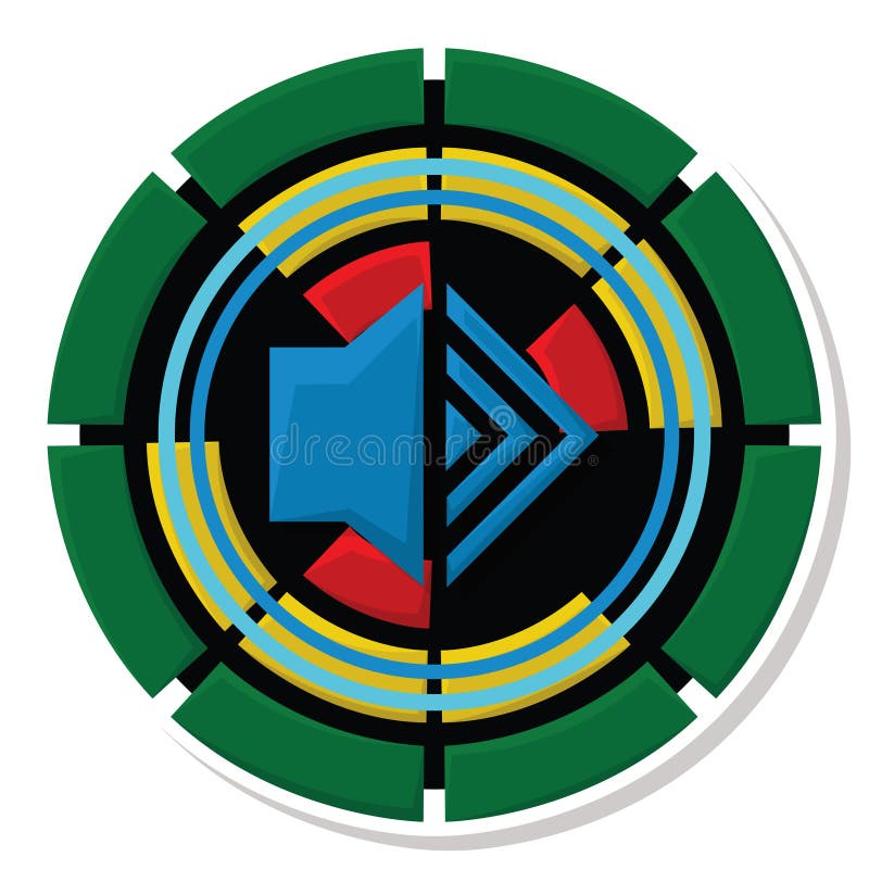 Sound Button. Vector Illustration Decorative Design Stock Vector ...