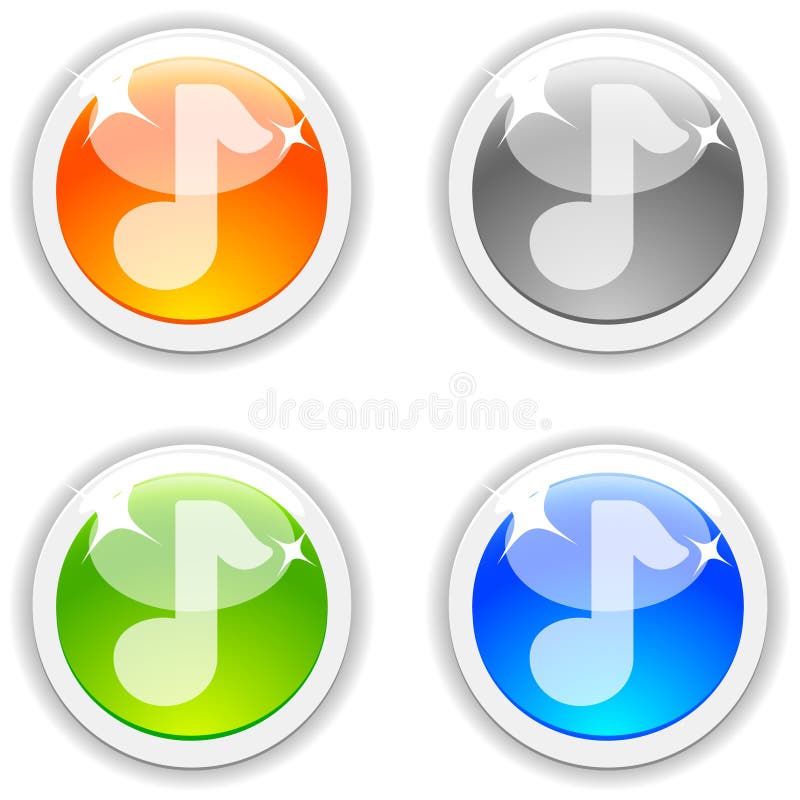 Sound button. [Vector] stock vector. Illustration of circle - 3529818