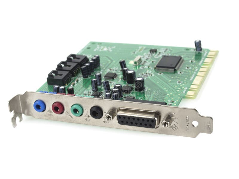 Sound card stock photo. Image of macro, output, soundboard - 10575534