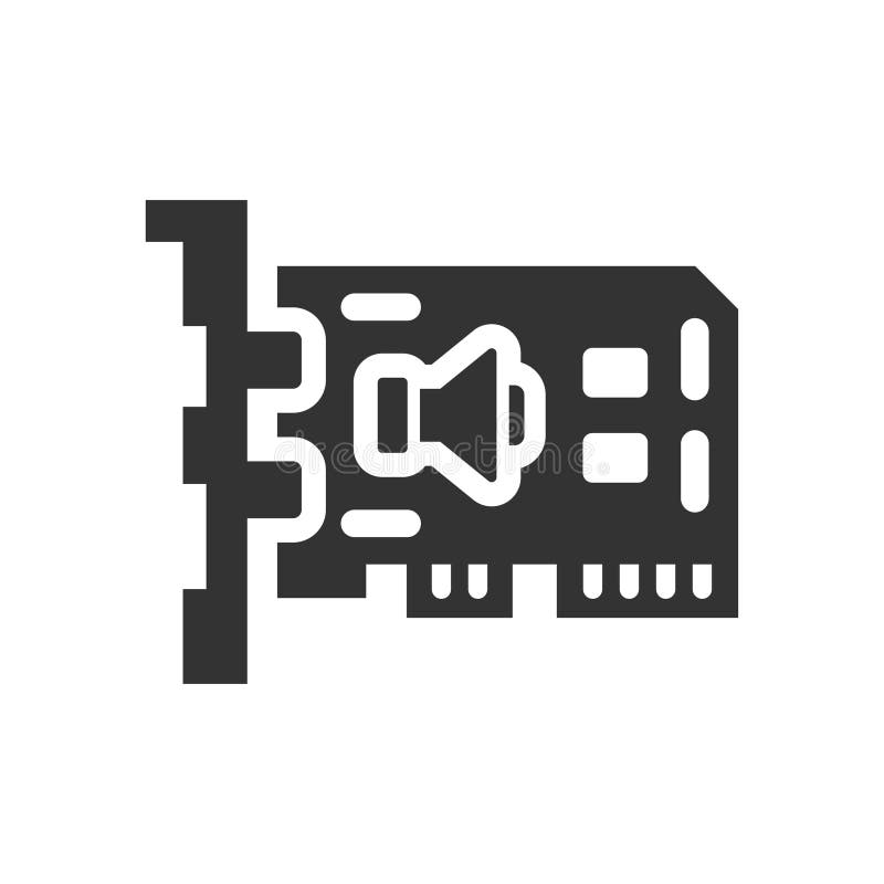 Sound card icon stock vector. Illustration of chip, microchip - 350120761