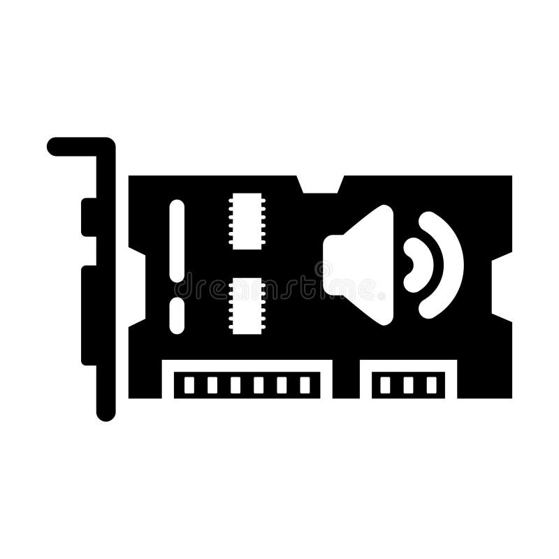 Sound Card Icon stock illustration. Illustration of design - 366374506