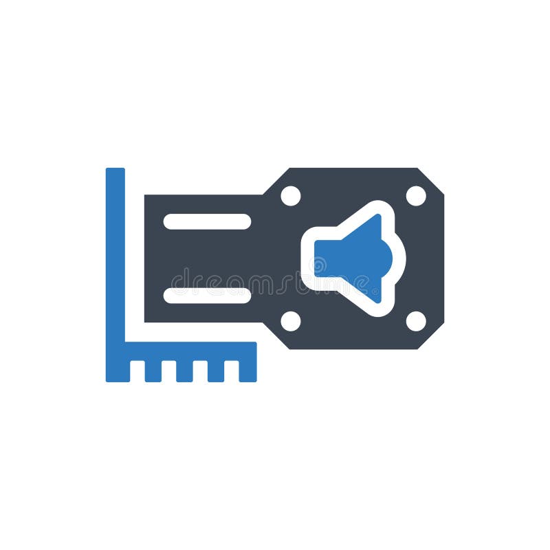 Sound card icon stock vector. Illustration of audio - 262611825