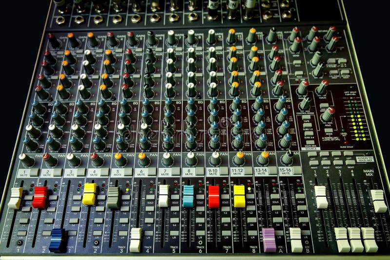 Sound Check for the Concert. Mixer Control. Music Engineer Stock Image ...