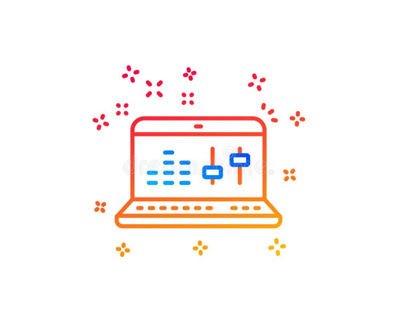 Sound Check Line Icon. DJ Controller Sign. Vector Stock Vector ...