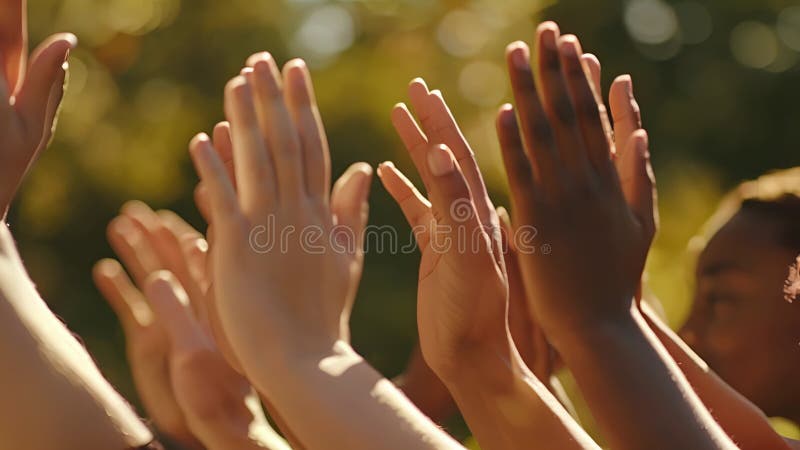 The Sound of Clapping Hands and Stomping Feet Creates a Rhythmic Wave ...