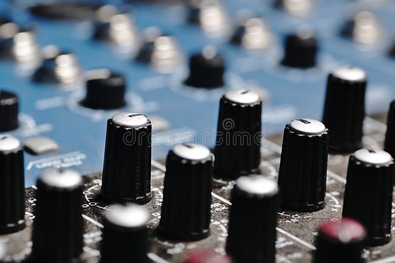 Sound Console. Audio Mixer. Stock Image - Image of broadcast, mixer ...