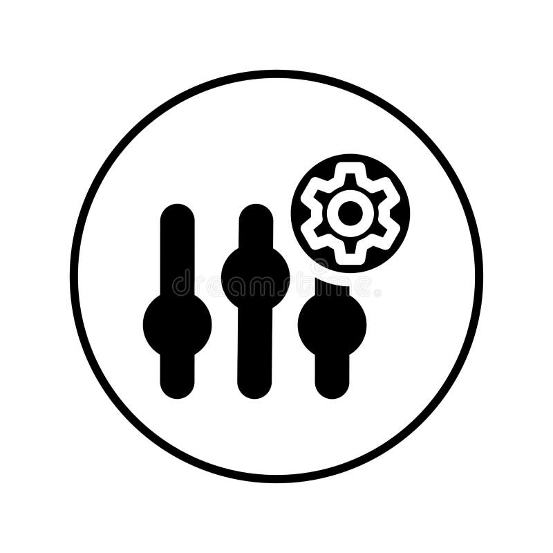 Sound Control, Equalizer Icon / Black Color Stock Vector - Illustration ...