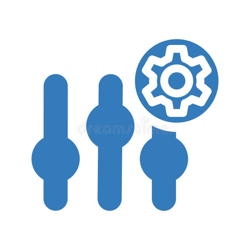 Sound Control, Equalizer Icon / Blue Color Stock Vector - Illustration ...