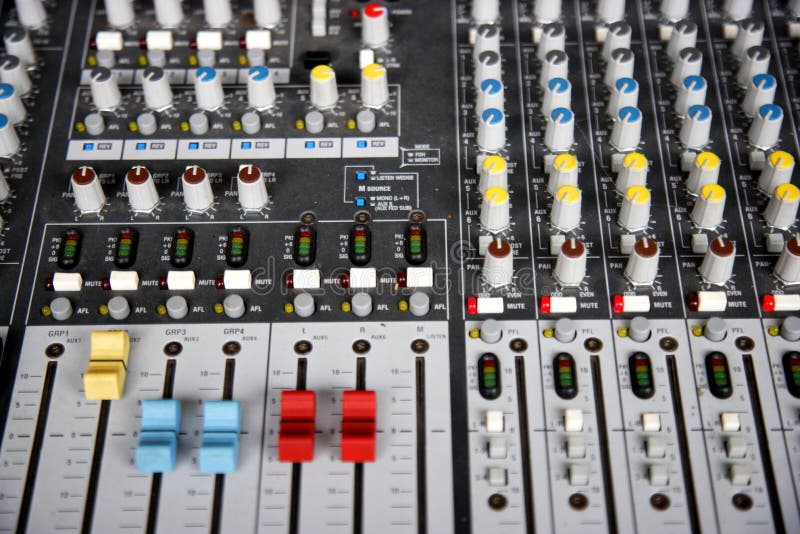 Sound Control Mixer Close-up Stock Photo - Image of highfidelity ...