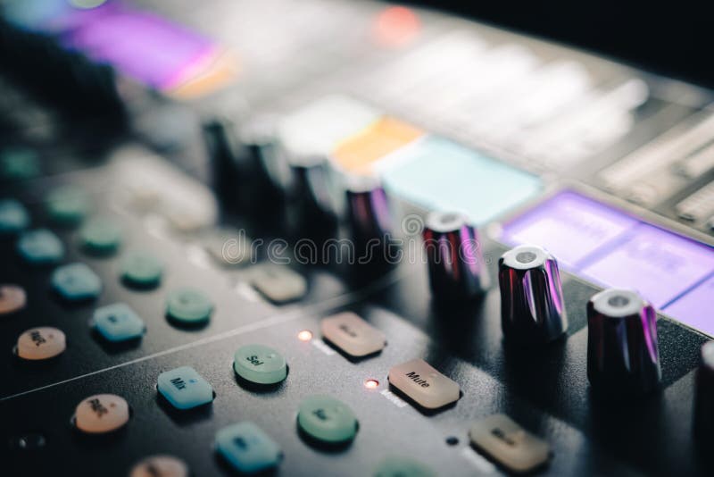 Sound Control Music Mixer in Record Studio Stock Photo - Image of music ...