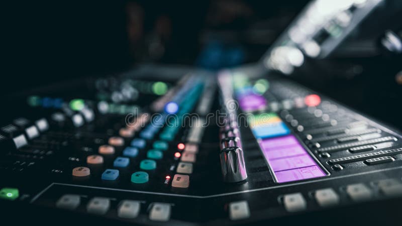 Sound Control Music Mixer in Record Studio Stock Image - Image of ...