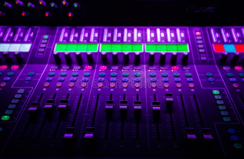 Sound control panel stock photo. Image of musical, broadcast - 213456774