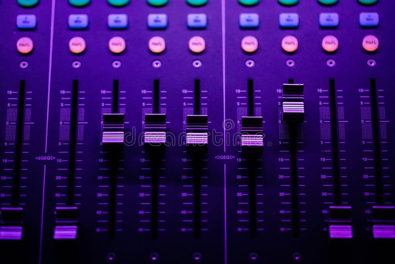 Sound control panel stock image. Image of electronic - 213457691