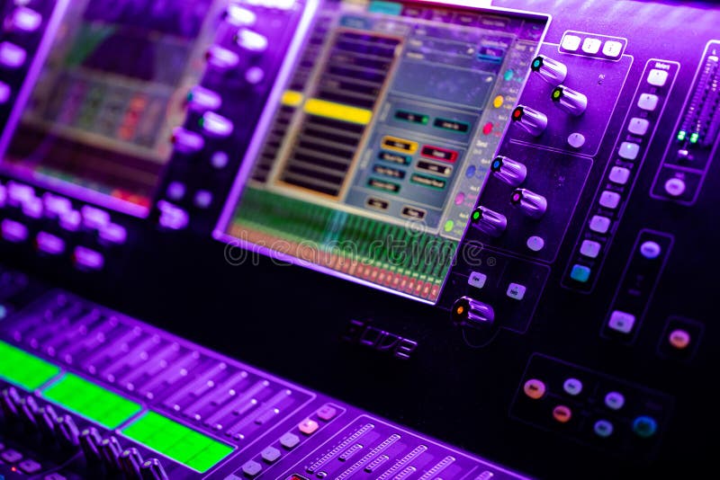 Sound control panel stock image. Image of operator, electronic - 213457947