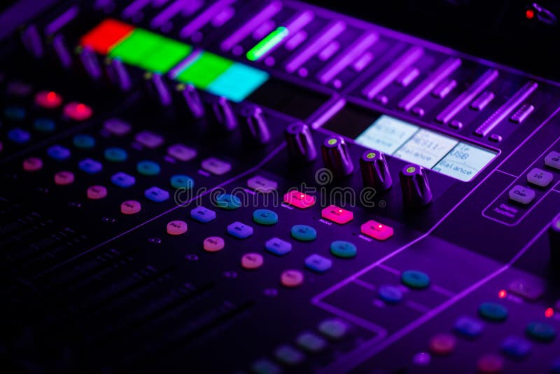 Sound control panel stock image. Image of live, desk - 213458085